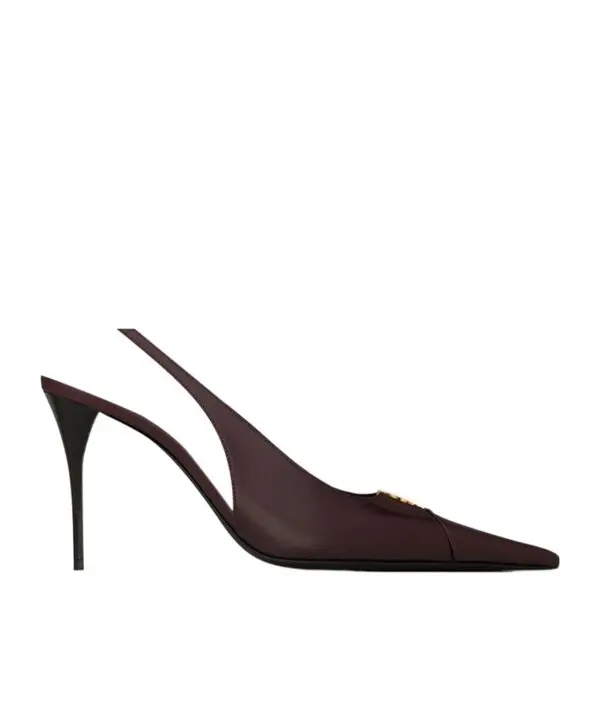 Saint Laurent Babylone Bretuel Slingback Pumps In Smooth Leather