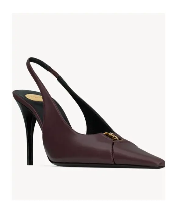 Saint Laurent Babylone Bretuel Slingback Pumps In Smooth Leather
