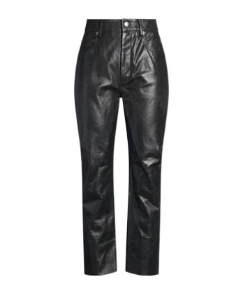 Rick Owens Solid Color Leather Pants