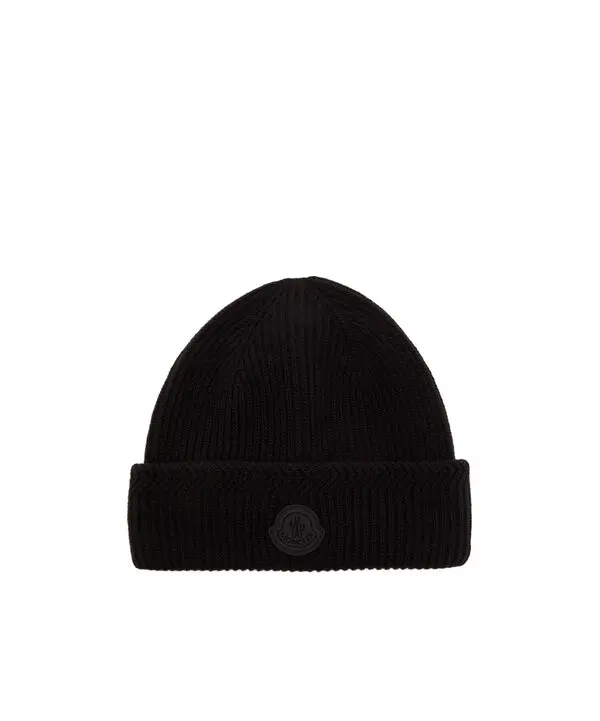 Moncler Ribbed Wool And Cashmere-blend Beanie