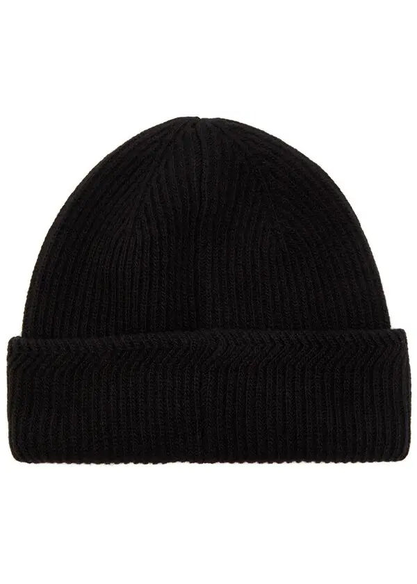 Moncler Ribbed Wool And Cashmere-blend Beanie