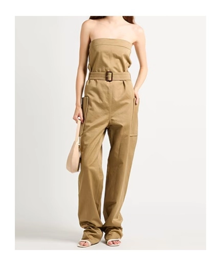 Saint Laurent Twill Sleeveless Dress - Brown