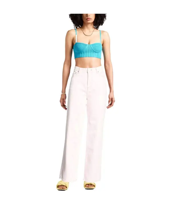 GANNI Straight-leg Pants With Tie-dye Design And Belt Buckle Detail