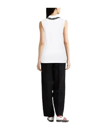 Sportmax Solid Color Sleeveless T-shirt