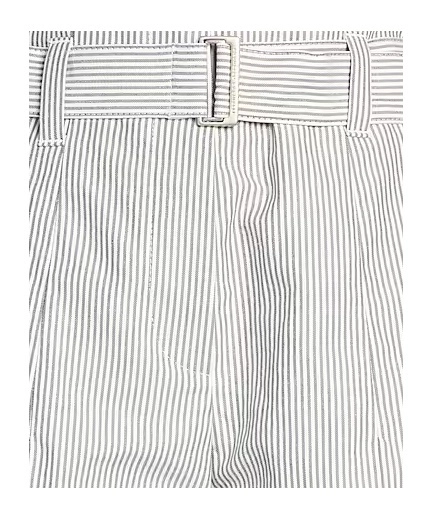Brunello Cucinelli Striped Belted Twill Shorts