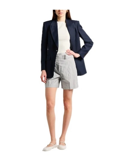 Brunello Cucinelli Striped Belted Twill Shorts