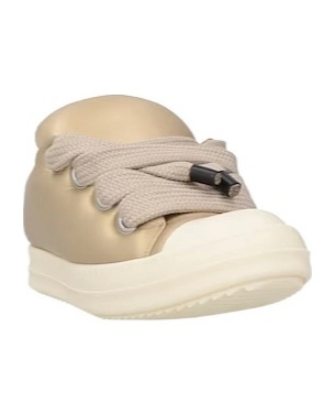 Rick Owens Metallic Low-top Leather Sneakers - Nude