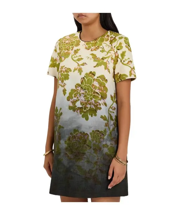 La DoubleJ Swing Floral-print Woven Mini Dress