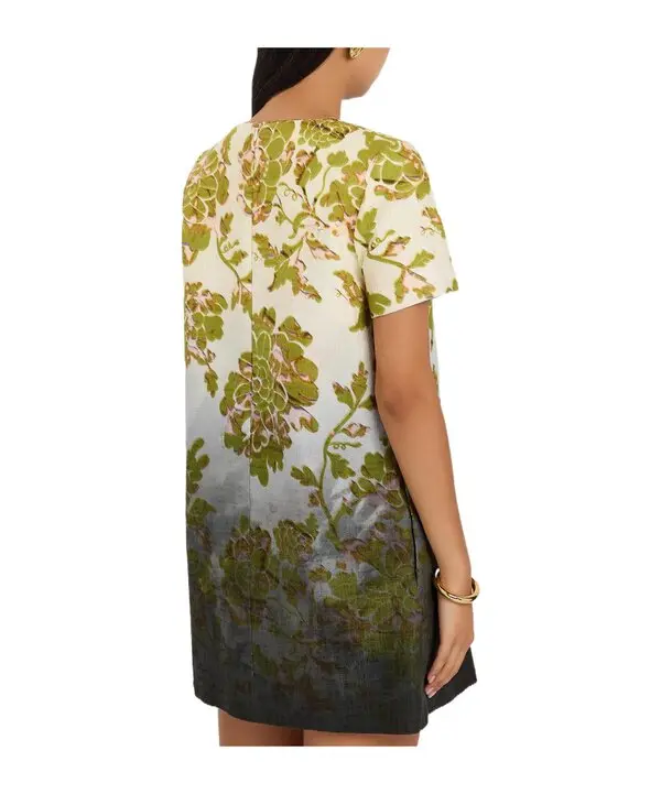 La DoubleJ Swing Floral-print Woven Mini Dress