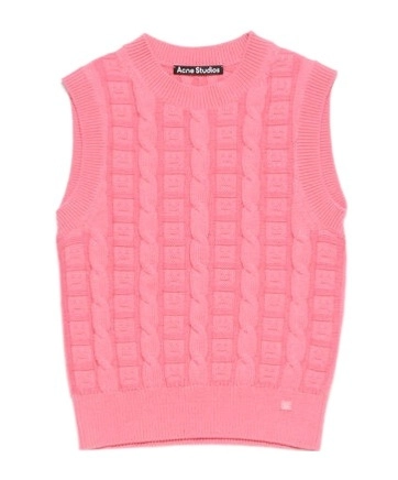 Acne Studios Face Logo-appliqué Cable-knit Jumper