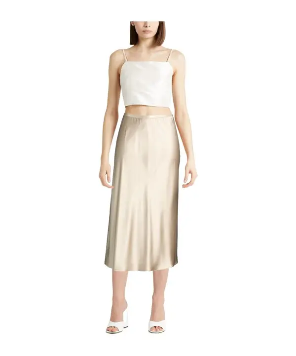 Max Mara Satin Midi Skirt