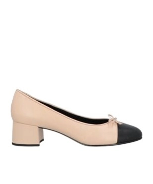 Tory Burch Two-tone Leather Block Heel Pumps