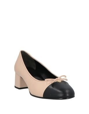 Tory Burch Two-tone Leather Block Heel Pumps