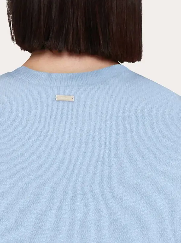 FERRAGAMO Layered Cashmere Sweater - Light Blue