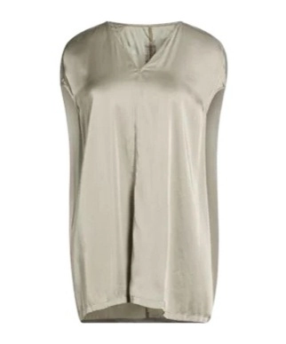 Rick Owens Satin Short-sleeved V-neck Top
