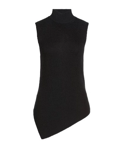 Rag & Bone Solid Sleeveless Turtleneck Knit Top
