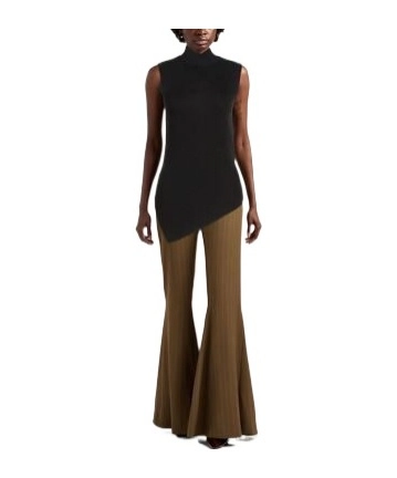Rag & Bone Solid Sleeveless Turtleneck Knit Top
