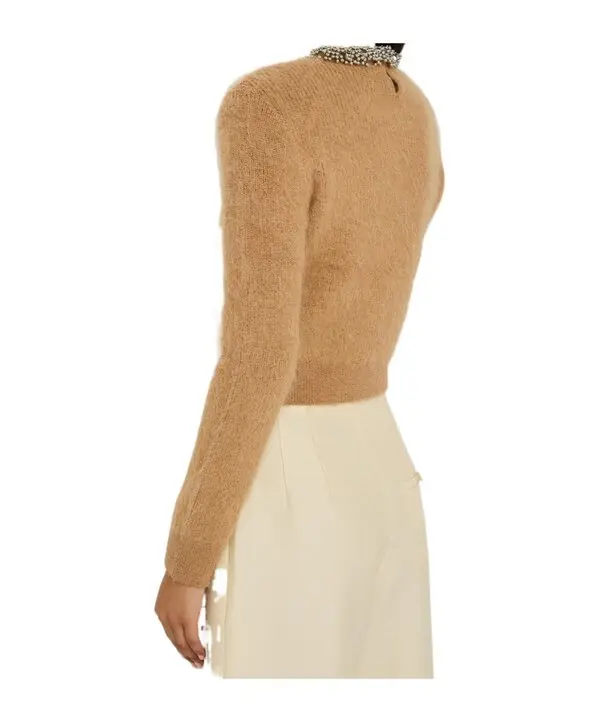 SELF-PORTRAIT Bead-embellished Knit Jumper