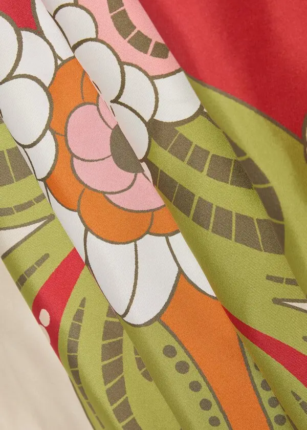 La DoubleJ Printed Silk Maxi Dress