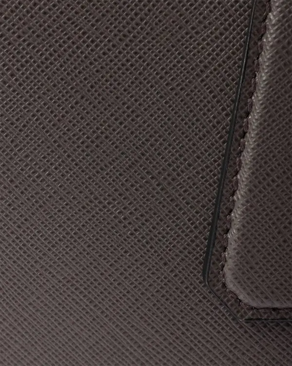 Prada Saffiano Leather Briefcase With Detachable Shoulder Strap