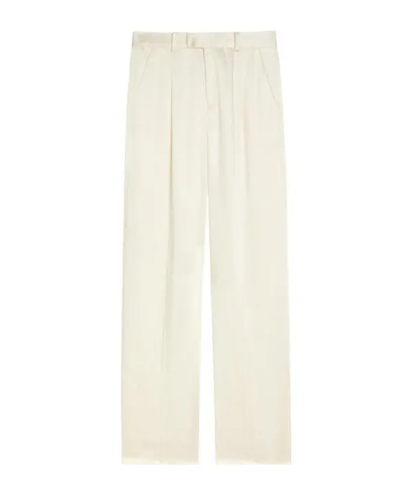 SELF-PORTRAIT Straight-leg Satin Trousers