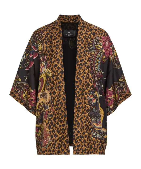 Etro Printed Silk Jacket - Black