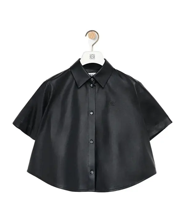 Loewe Short Sleeve Trapeze Shirt In Nappa Lambskin