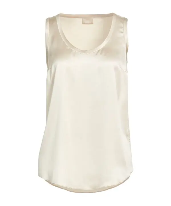 Brunello Cucinelli Sleeveless Satin Top - White