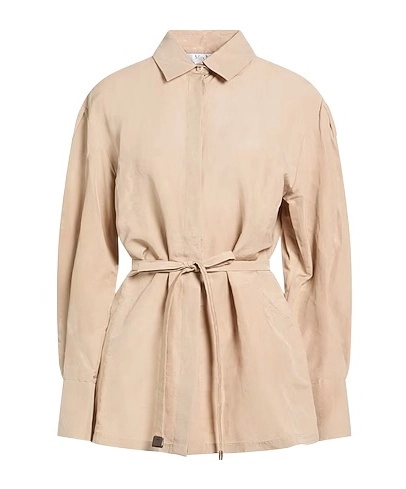 Max Mara Long Sleeve Taffeta Shirt With Belt