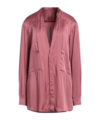 Rick Owens Solid-color Satin Long Shirt