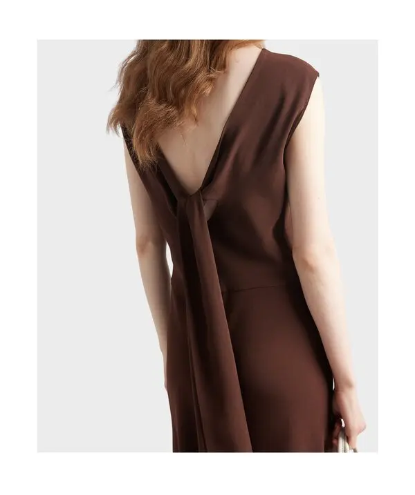 Prada Satin Crepe Midi Dress