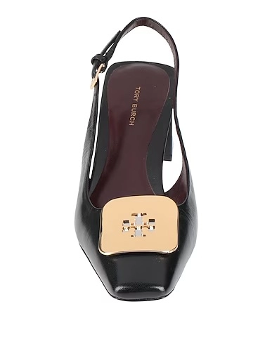 Tory Burch Leather Block Heel Mary Jane Slingbacks