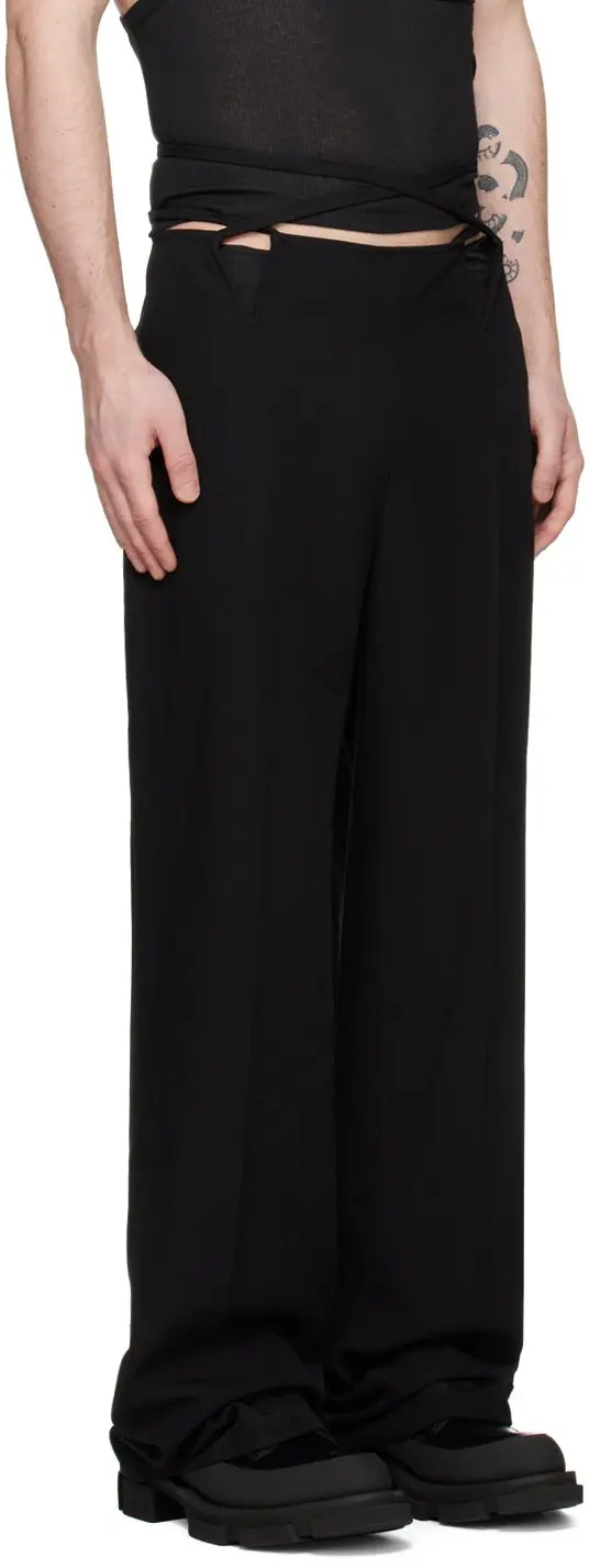 DION LEE V-wire Straight-leg Cut-out Trousers