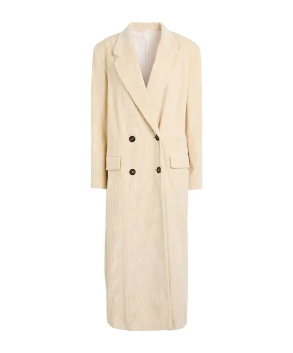 Brunello Cucinelli Double-breasted Corduroy Coat