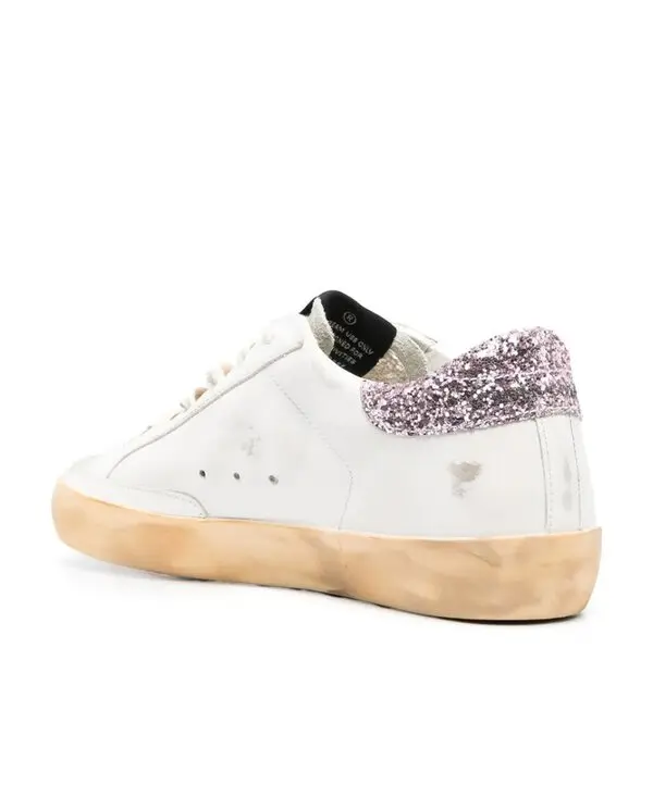 GOLDEN GOOSE Super-star Sneakers With Glitter Heel Tab