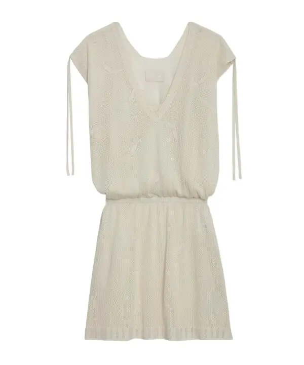 Zadig&Voltaire Alanis Crochet-knit Minidress With Cutout Wing Pattern