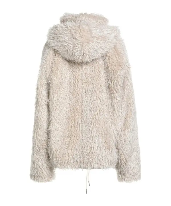 Marni Teddy Fleece Zip-up Hooded Jacket