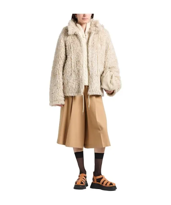 Marni Teddy Fleece Zip-up Hooded Jacket