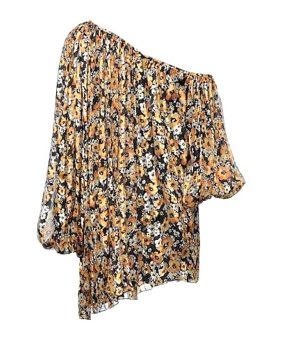 Saint Laurent Floral Print Mini Dress - Nude