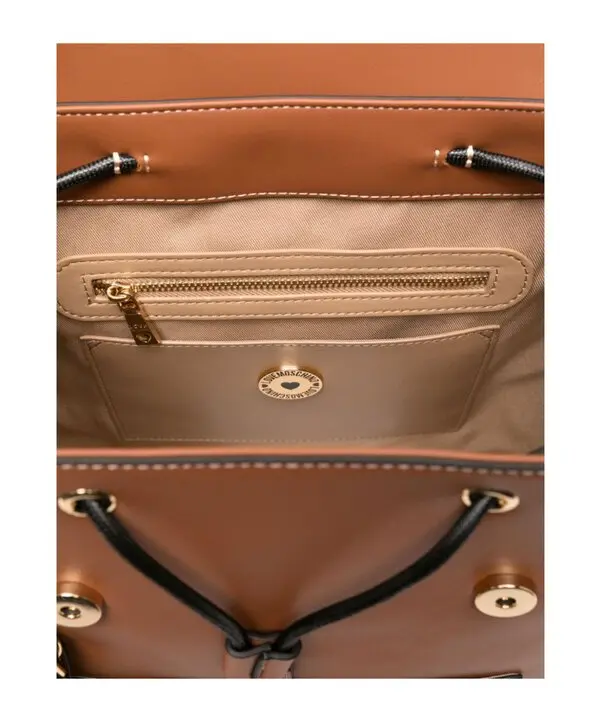 Moschino Logo Engraved Buckle Fastened Backpack