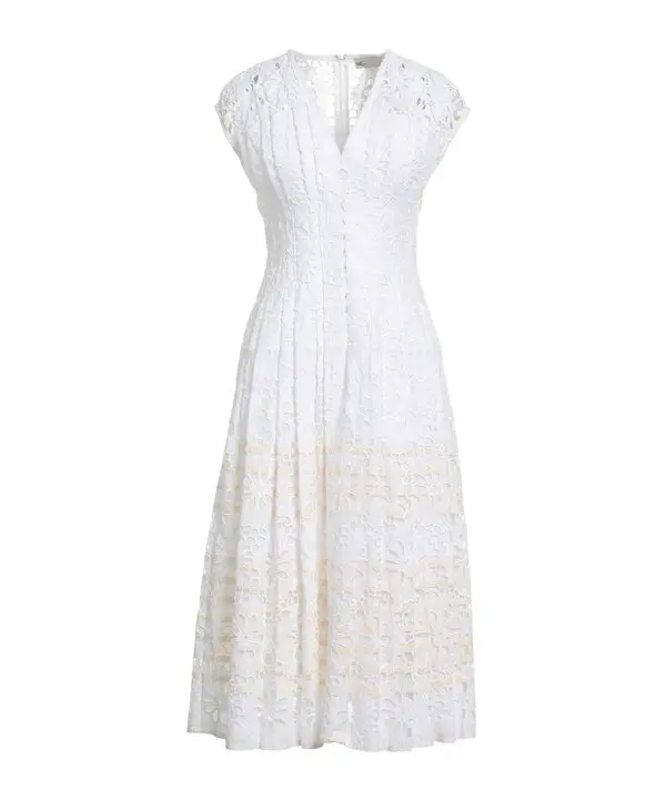 Tory Burch Solid Color Pleated Dress