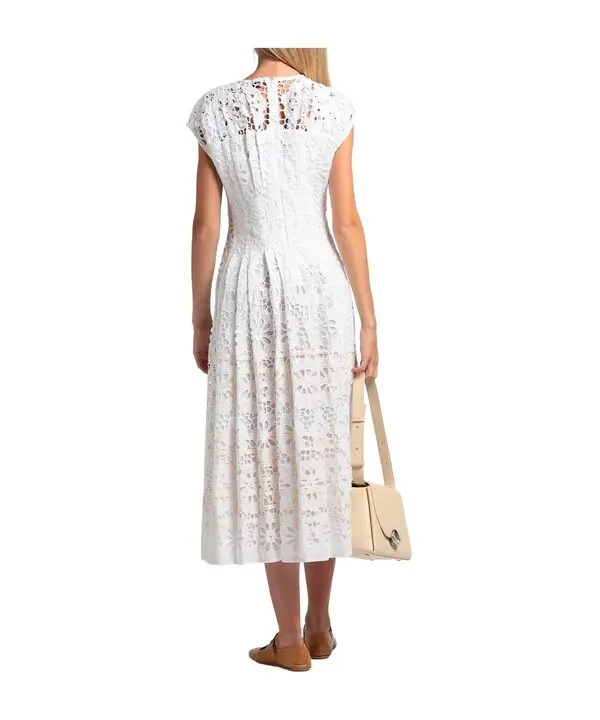 Tory Burch Solid Color Pleated Dress