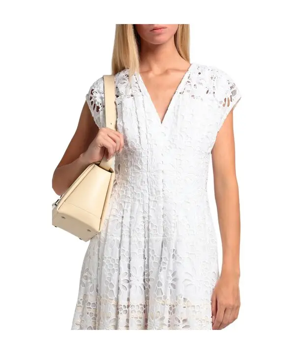 Tory Burch Solid Color Pleated Dress