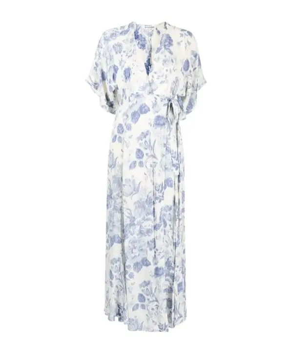 REFORMATION Winslow Floral-print Maxi Wrap Dress - White