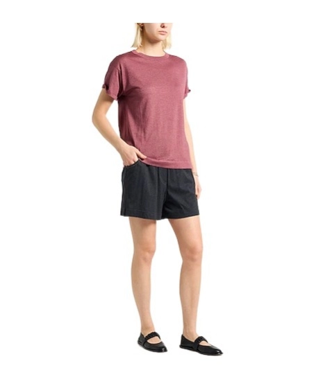 Brunello Cucinelli Metallic Crewneck Short Sleeve Jumper - Pink
