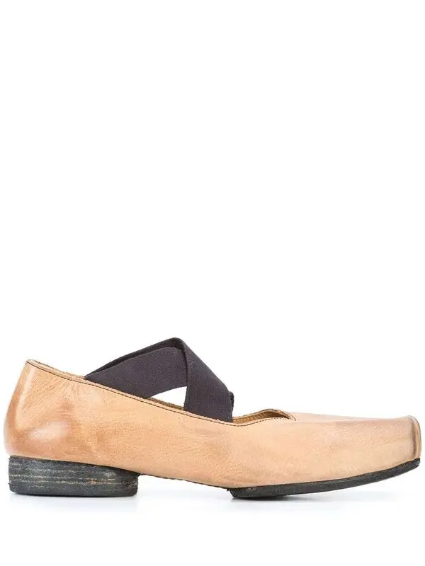 UMA WANG Square-toe Ballerina Shoes - Nude