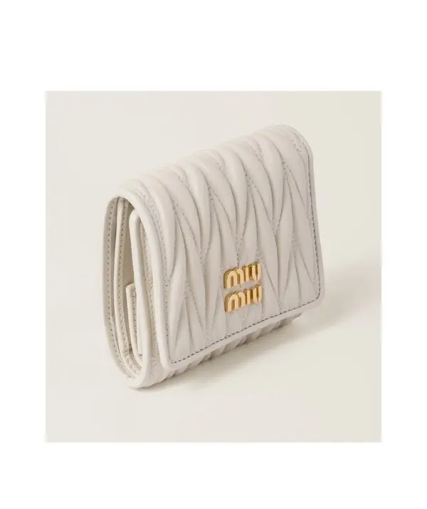 Miu Miu Small Matelassé Nappa Leather Wallet