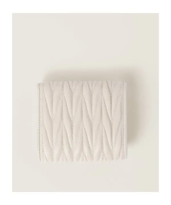 Miu Miu Small Matelassé Nappa Leather Wallet