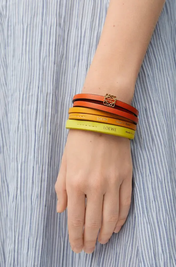 Loewe Twist Double Bracelet In Calfskin With Anagram Dice