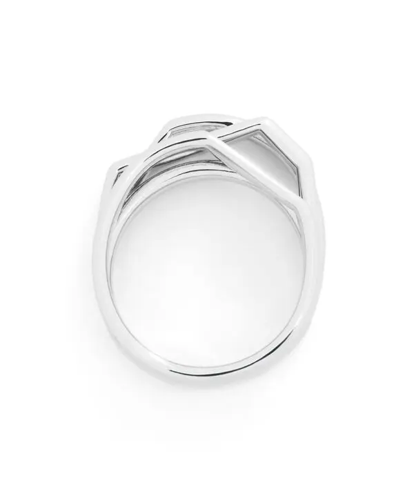 Loewe Stacked Ring In Sterling Silver And Enamel